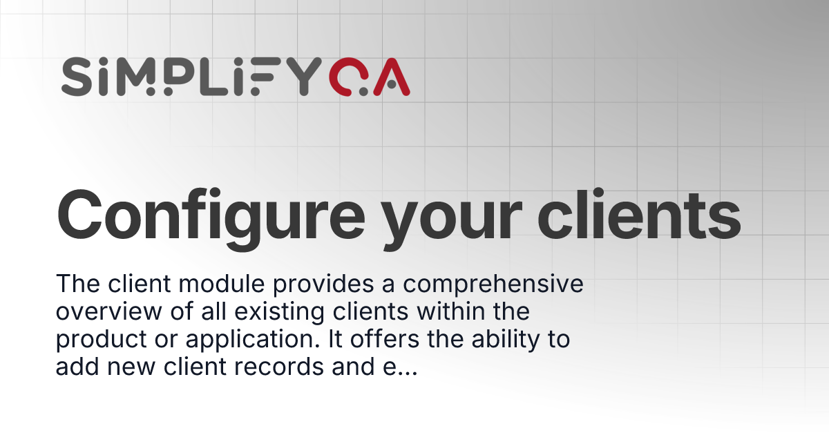 Configure your clients | SimplifyQA Help Doc