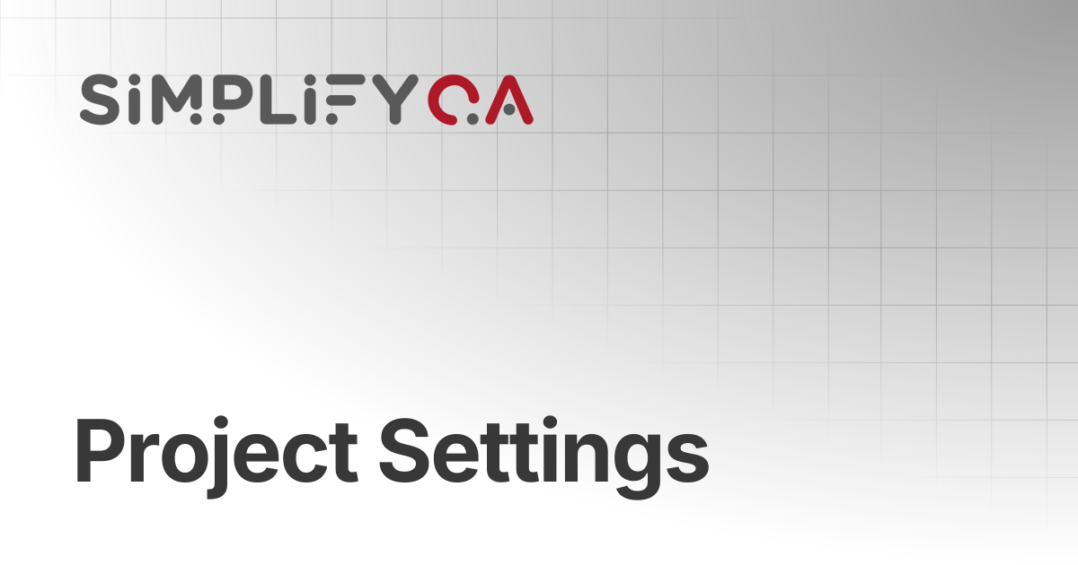 Project Settings Simplifyqa Help Doc 8035