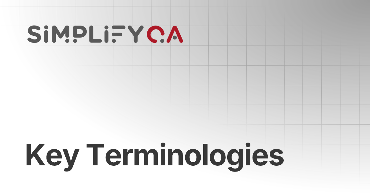 Key Terminologies | SimplifyQA Help Doc