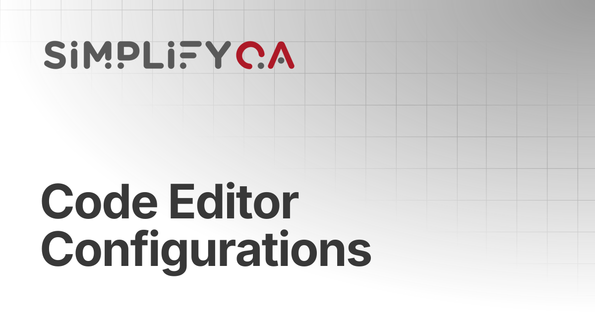 Code Editor Configurations Simplifyqa Help Doc 6776