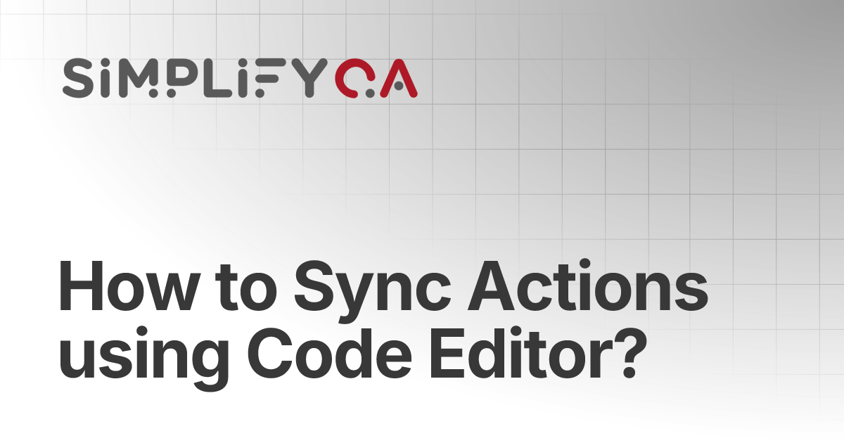 How To Sync Actions Using Code Editor Simplifyqa Help Doc 1769