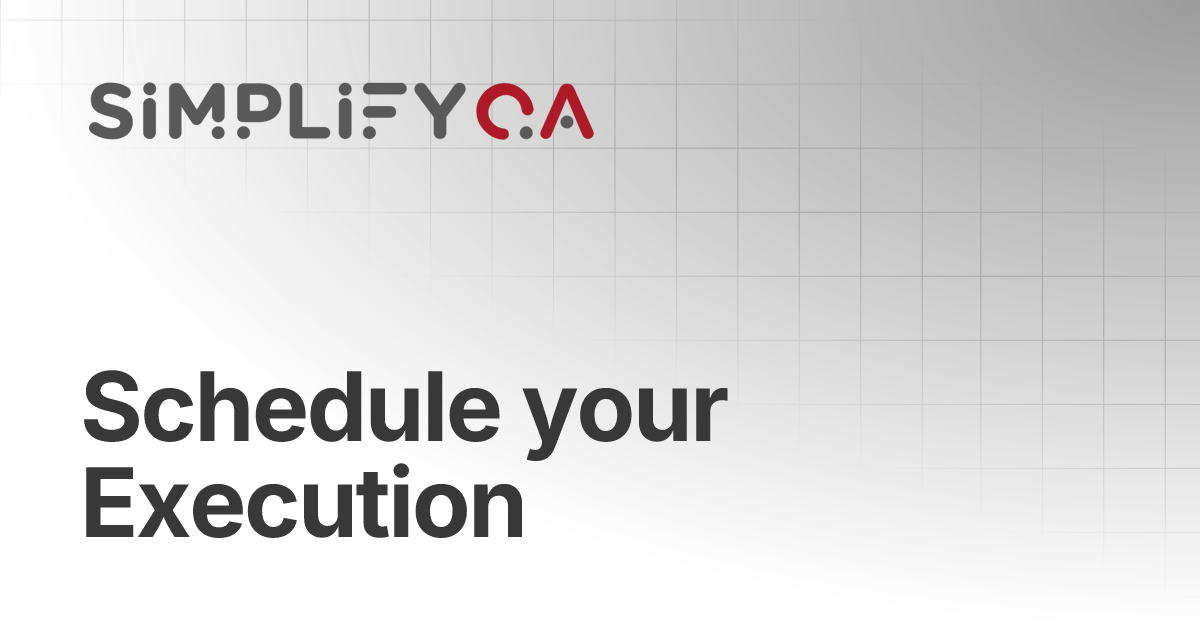 Schedule your Execution | SimplifyQA Help Doc