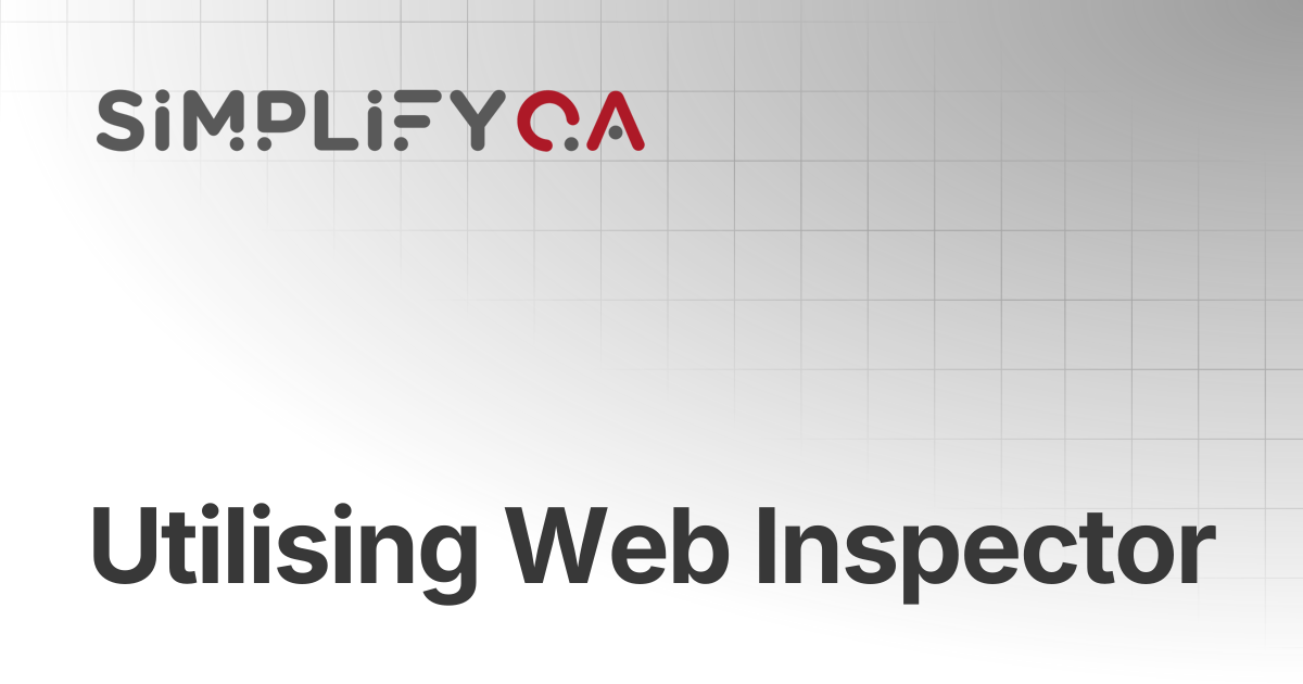 Utilising Web Inspector | SimplifyQA Help Doc