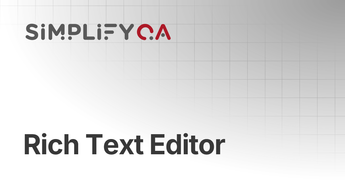 Rich Text Editor Simplifyqa Help Doc 2460
