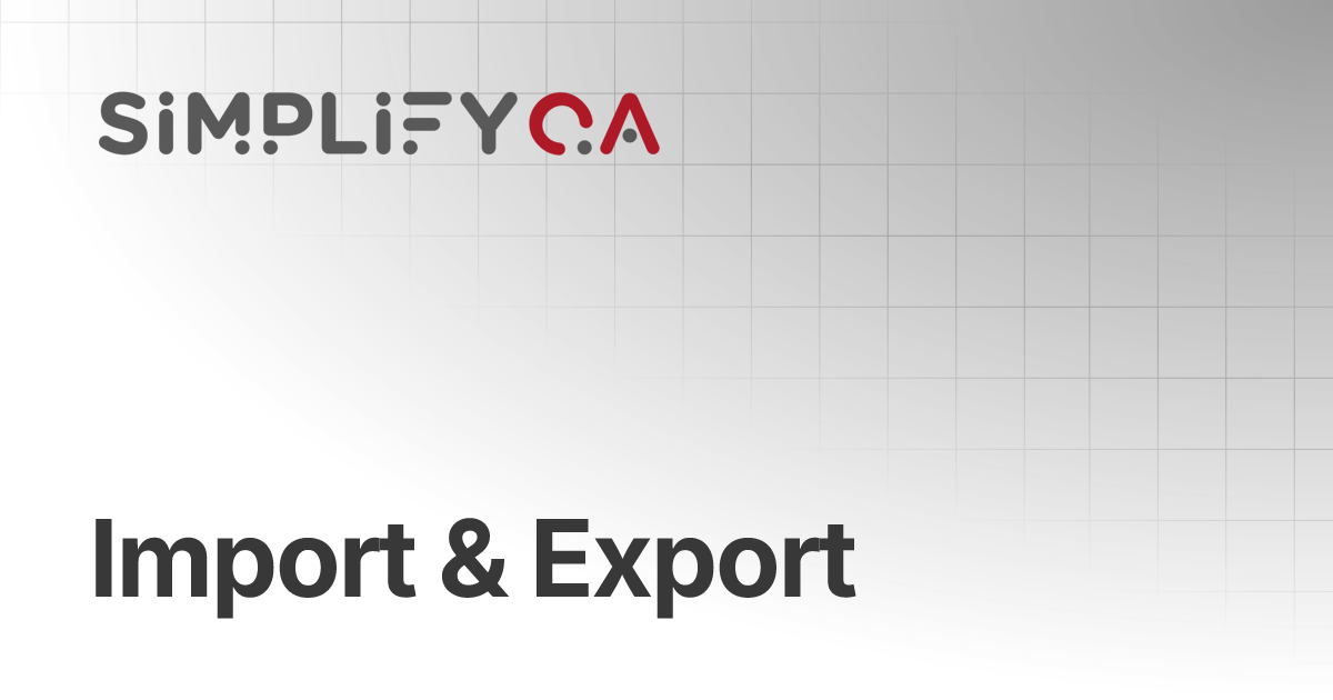 Import And Export Simplifyqa Help Doc 9832